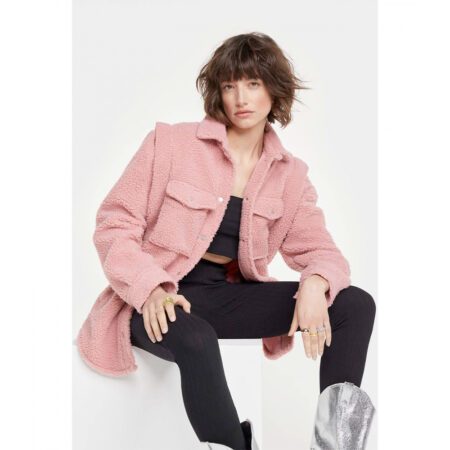 Pink teddy jacket | FERENT